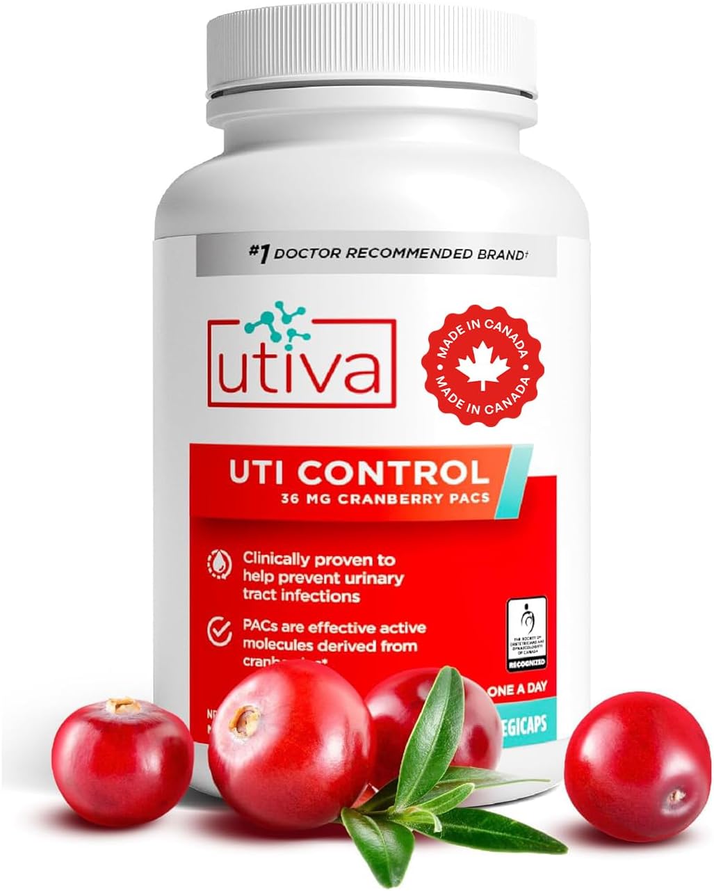 Utiva UTI Control Cranberry PACs – Clinically Studied Ingredients 36mg ...