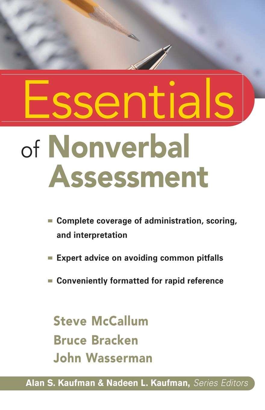 Essentials of Nonverbal Assessment: 9780471383185: Medicine & Health ...