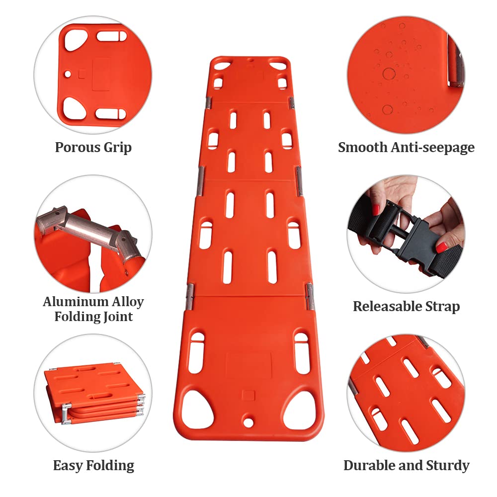 Snapklik.com : Foldable Spine Board Stretcher Backboard For Patient ...