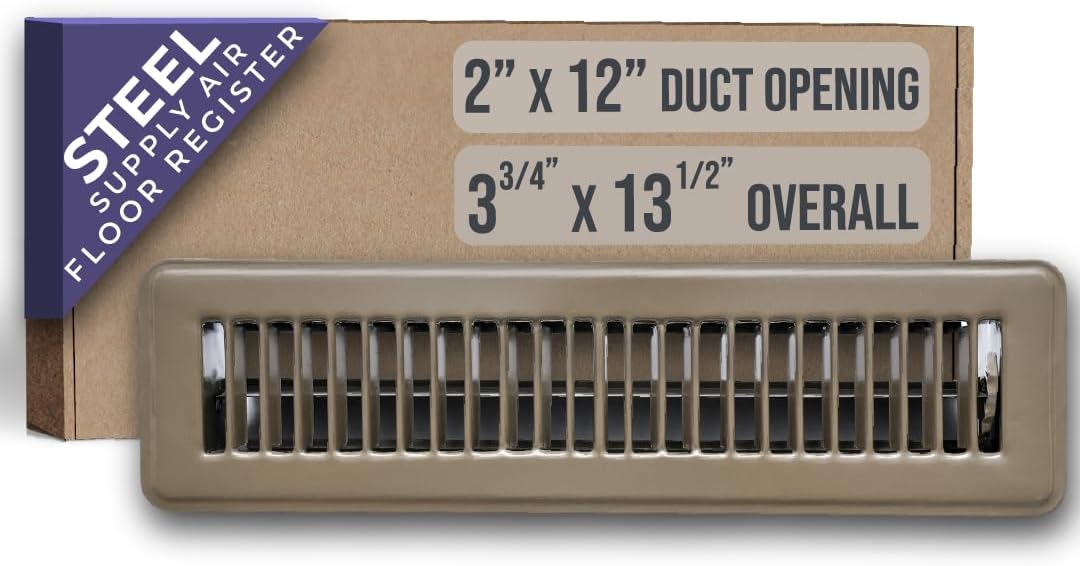 Rocky Mountain Goods Floor Register 2” X 12” - Heavy Duty Walkable ...