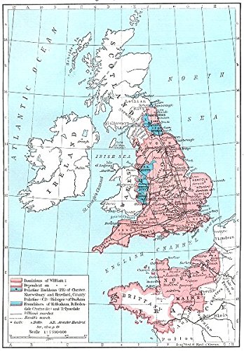 ENGLAND: England, 1087-1154, 1956 map: Amazon.co.uk: 0887440212480: Books