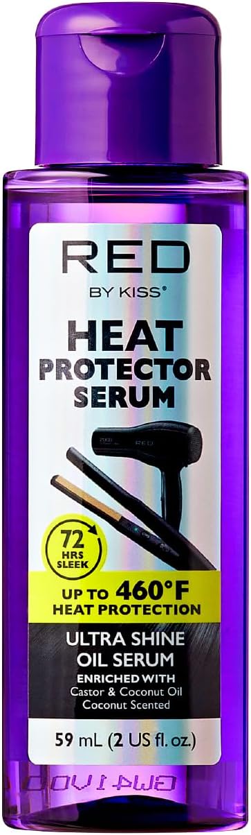 Amazon.com : Red by Kiss Heat Protector Hair Styling Serum, Thermal ...