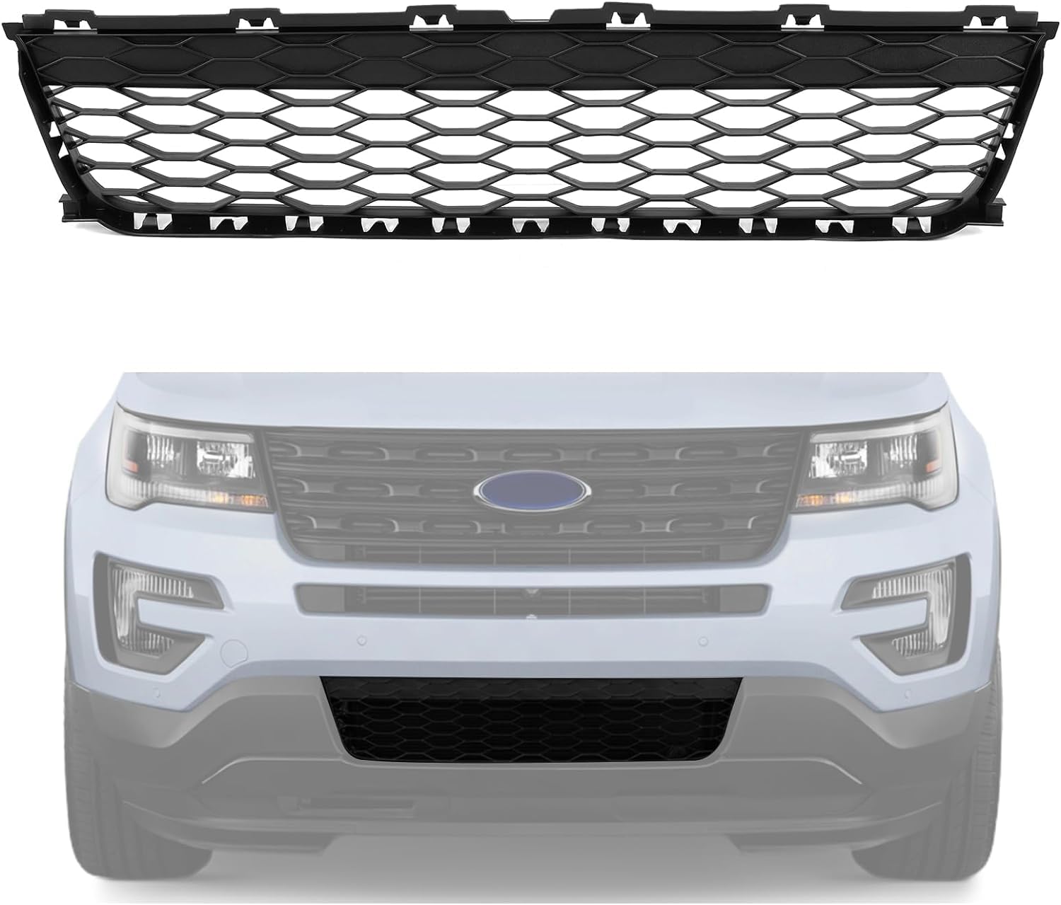 Amazon.com: KUAFU Front Bumper Lower Grille Compatible with 2016-2019 ...