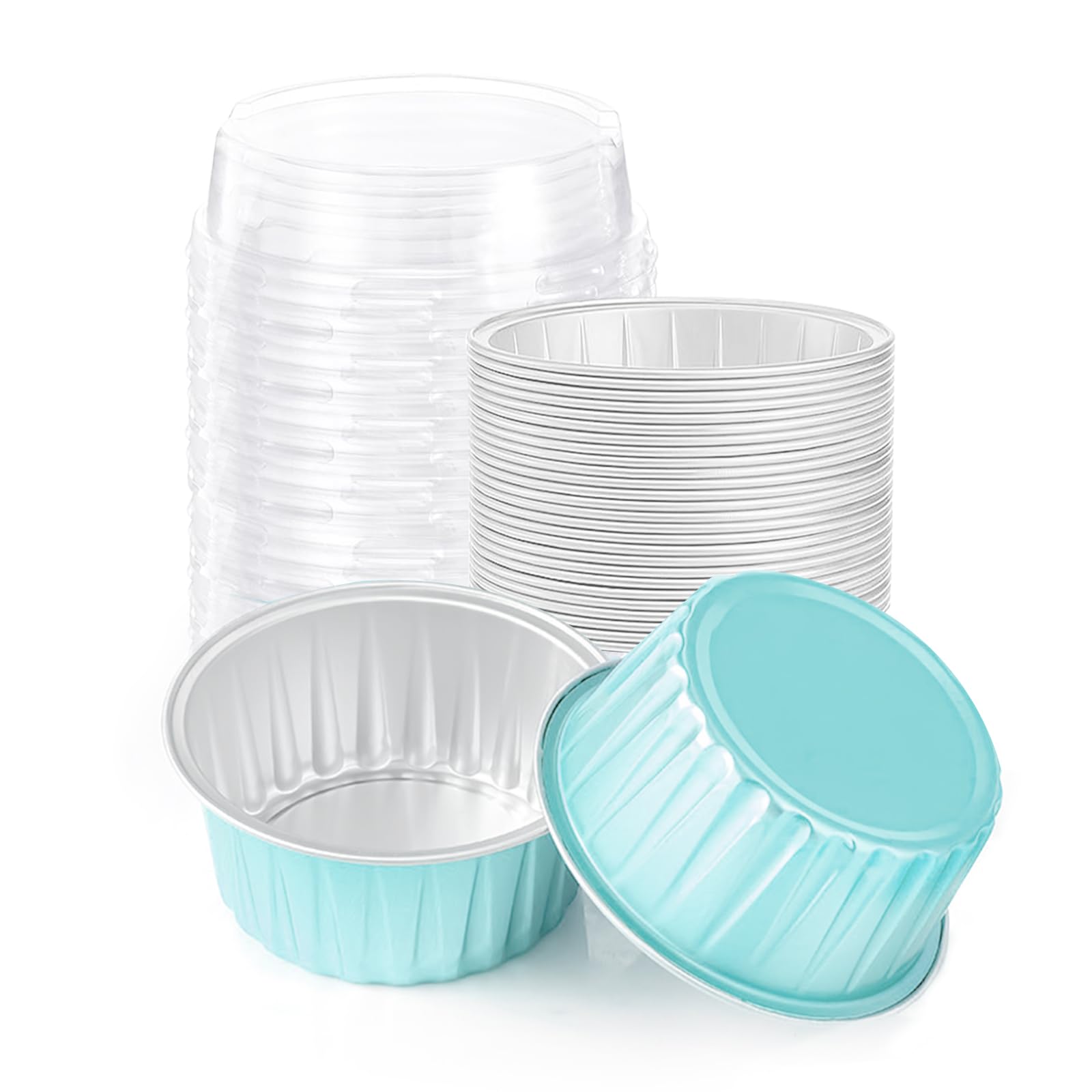 Amazon.com: Fodofodo 25PCS Round Mini Loaf Pans with Lids,Mini Cake ...