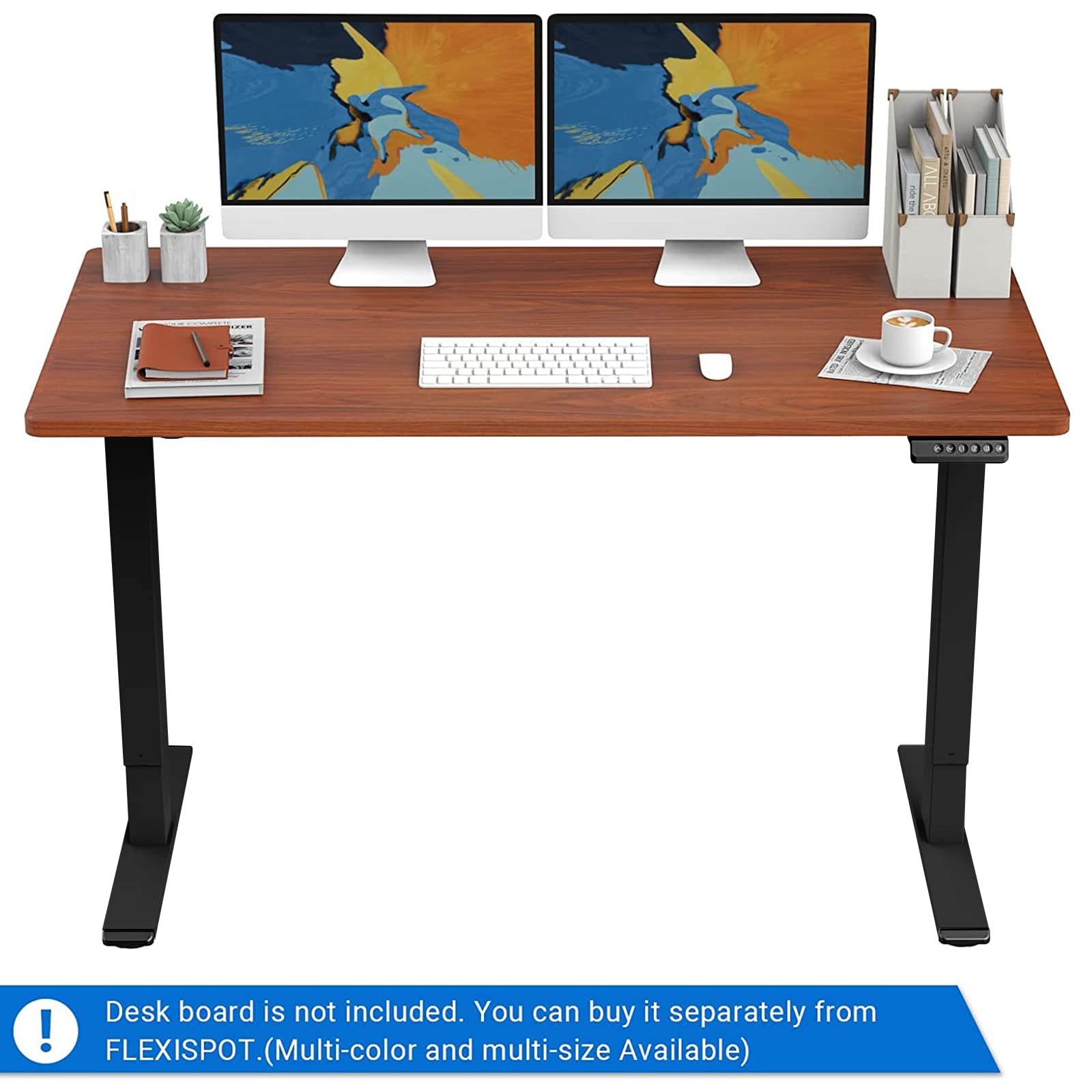Flexispot EN1B DIY Adjustable Desk Frame Electric Sit Stand Desk Base Home Office Standing Desk ...