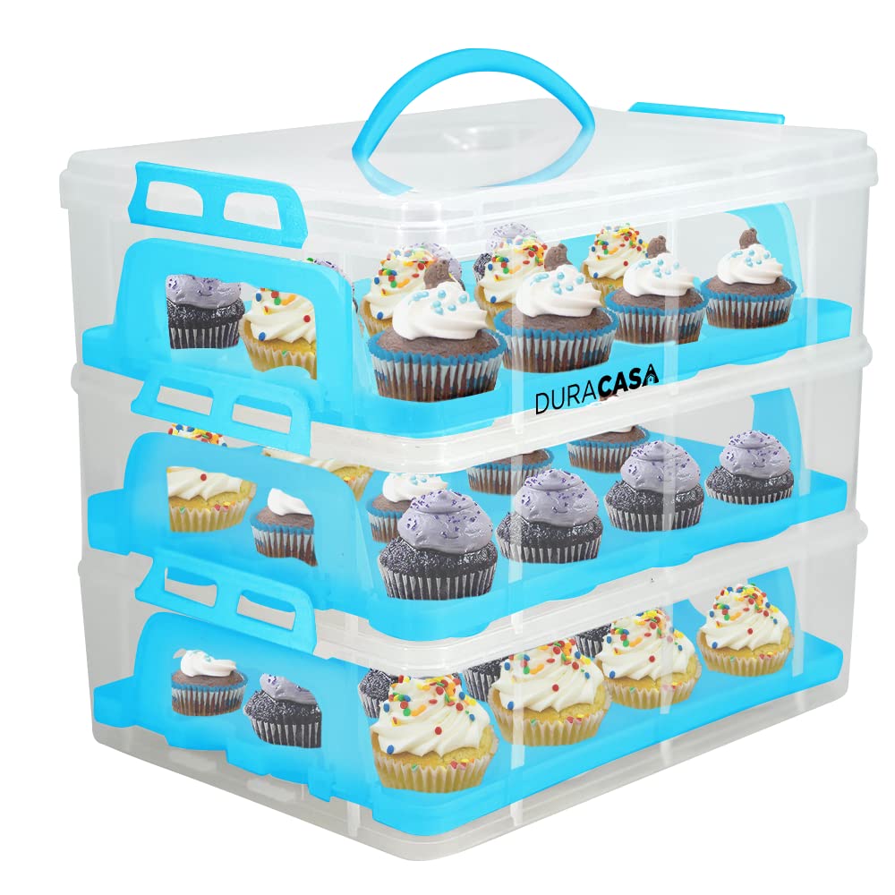 Amazon.com: DuraCasa Cupcake Carrier, Cupcake Holder | Premium Upgraded ...