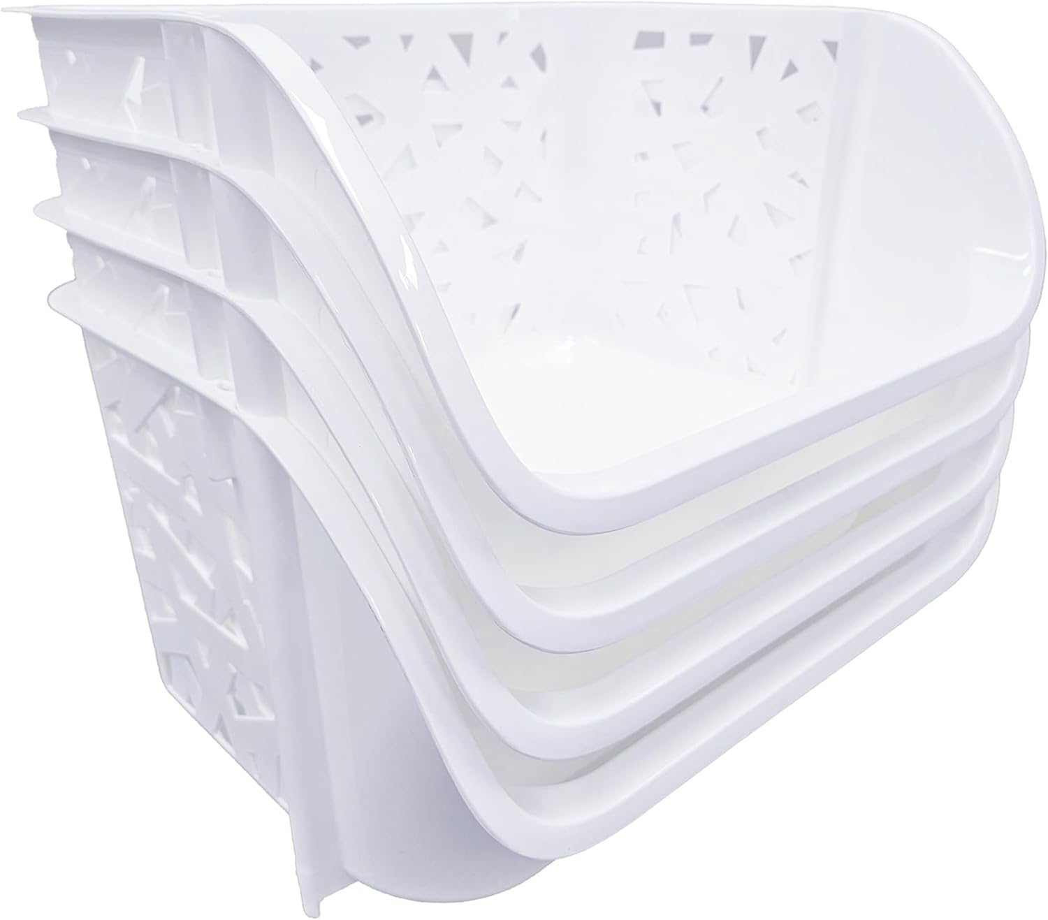 Skywin Contenedores de almacenamiento apilables de plástico para ...