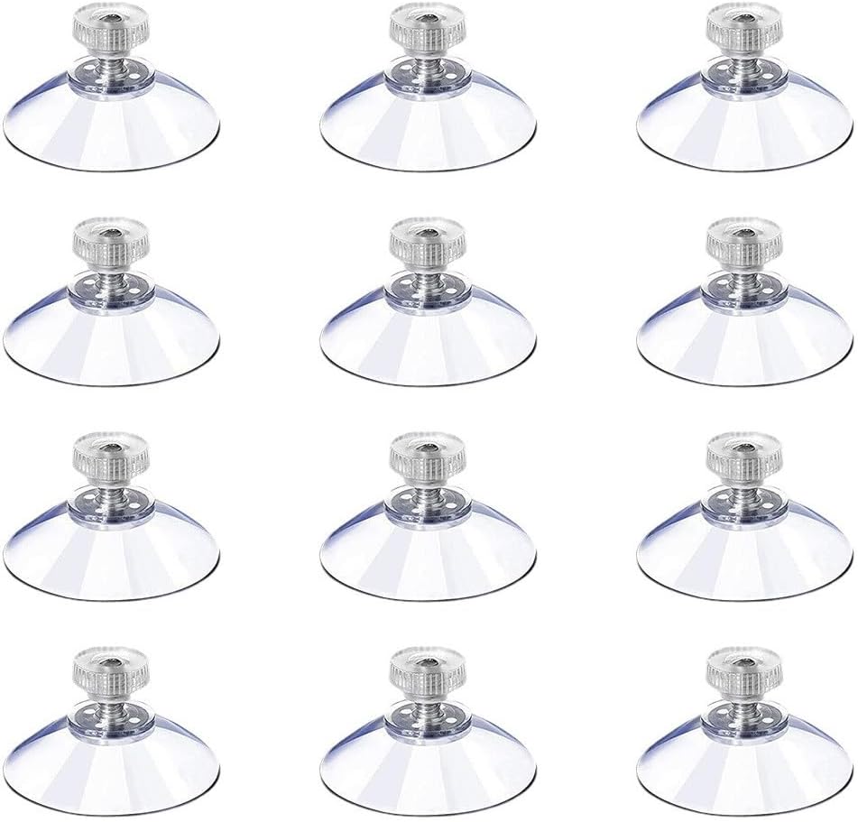 12 Pcs 40mm Strong Screw Suction Cups with M5 Threaded Screws, Hook ...