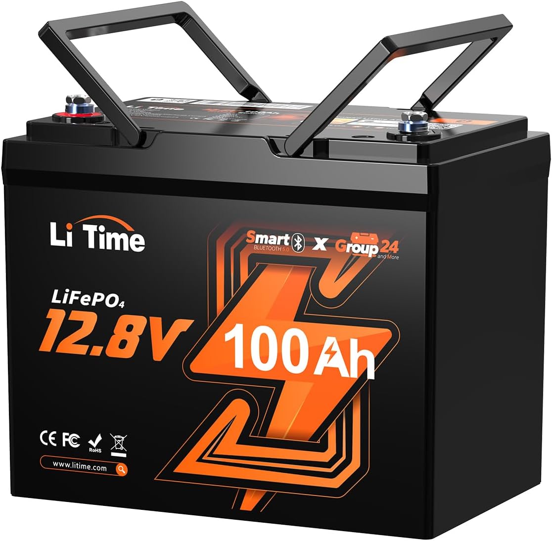 Amazon.com: LiTime 12V 100Ah RV Lithium Battery with Low-Temp ...