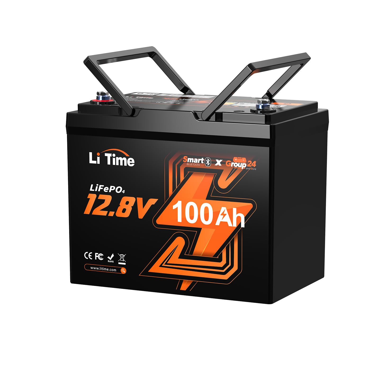 Amazon.com: LiTime 12V 100Ah RV Lithium Battery with Low-Temp ...