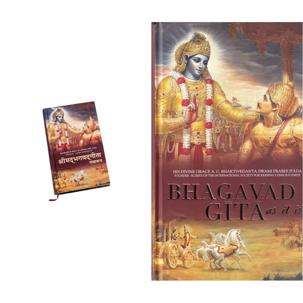 Buy Bhagavad Gita: Yatharoop (Hindi) + Bhagvad gita as it is english ...
