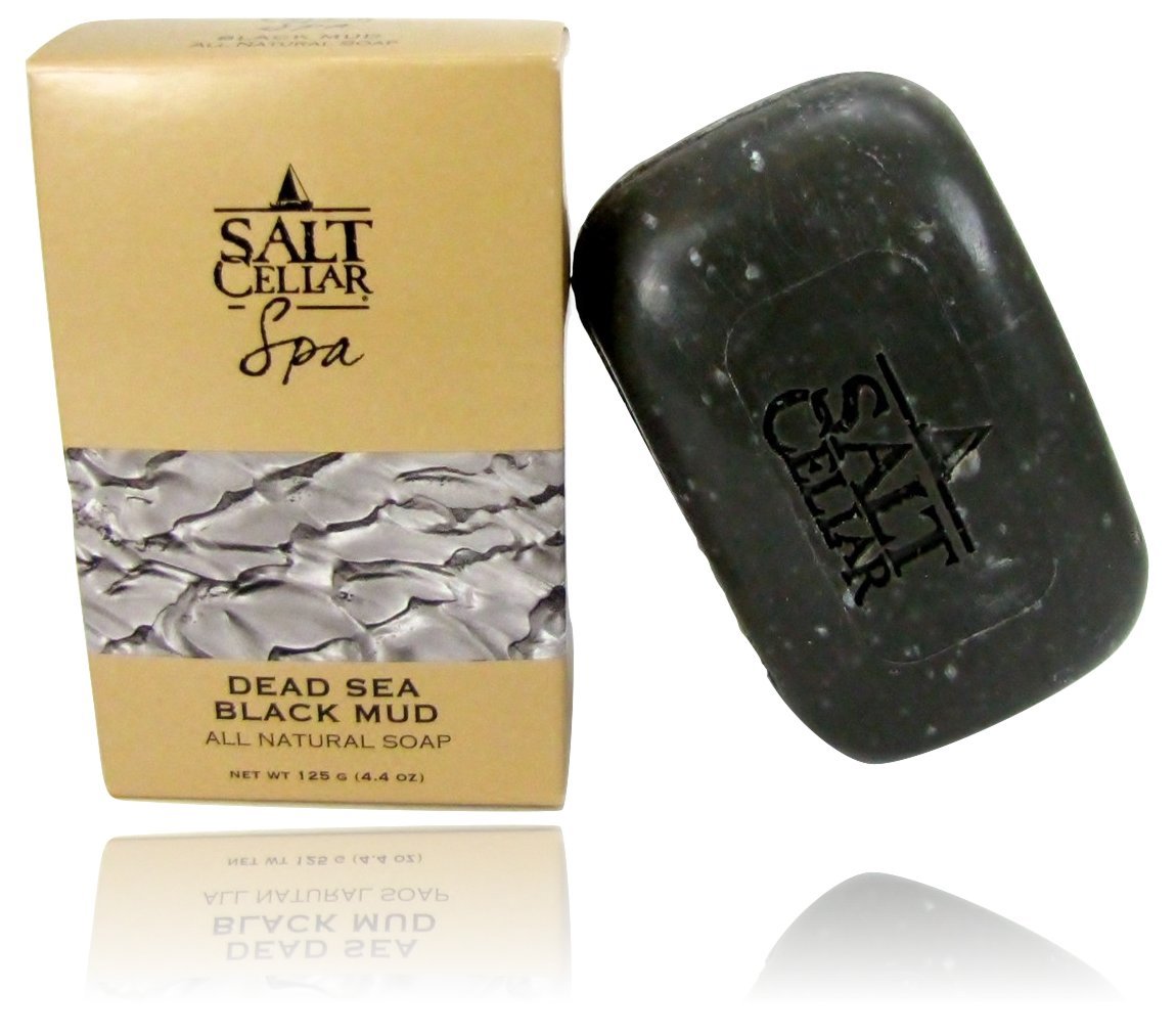 Amazon.com : Salt Cellar All Natural Dead Sea Black Mud Soap 4.4 oz ...