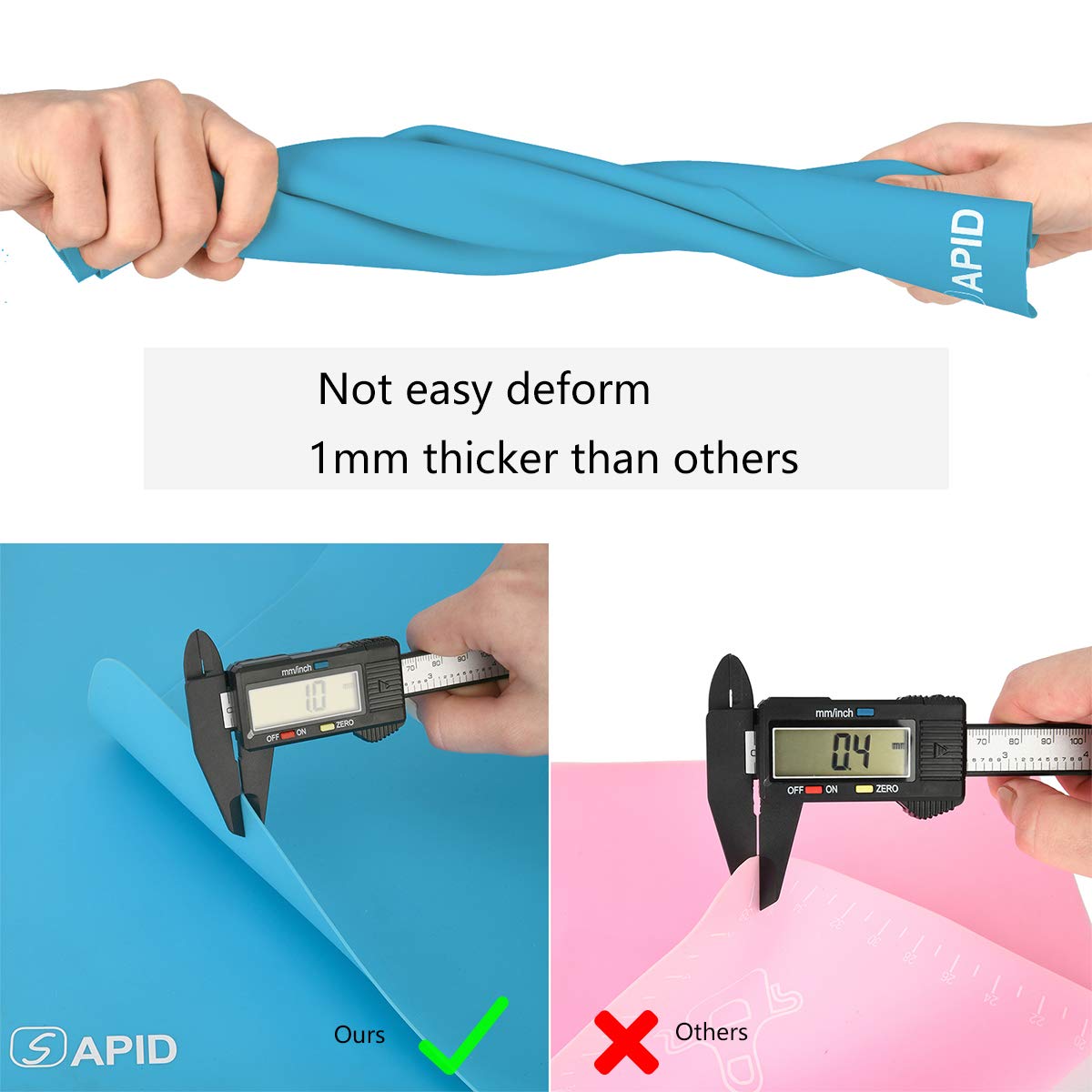 Snapklik.com : Sapid Extra Large Silicone Sheet For Crafts, Thick Silicone Jewelry Casting Mats ...