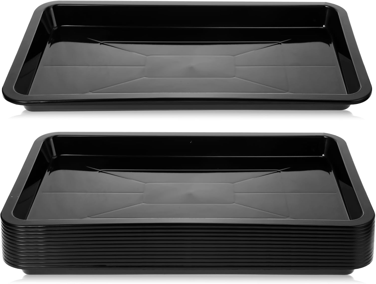 Amazon.com : RattanView 12 Pack Plastic Plant Tray Saucer Drip Tray ...