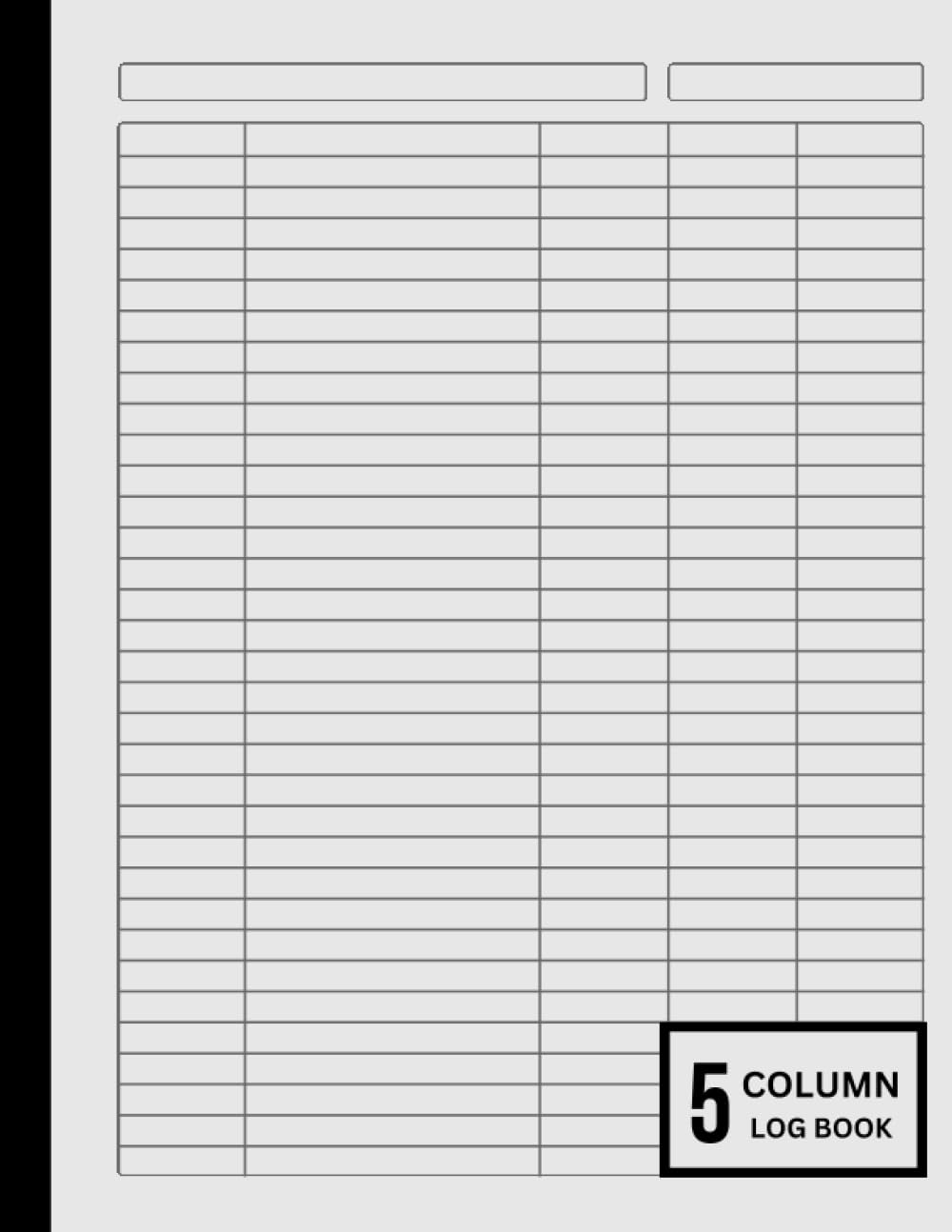 Amazon.com: Customizable Log Book 5 Column: Five Columns Logbook to ...