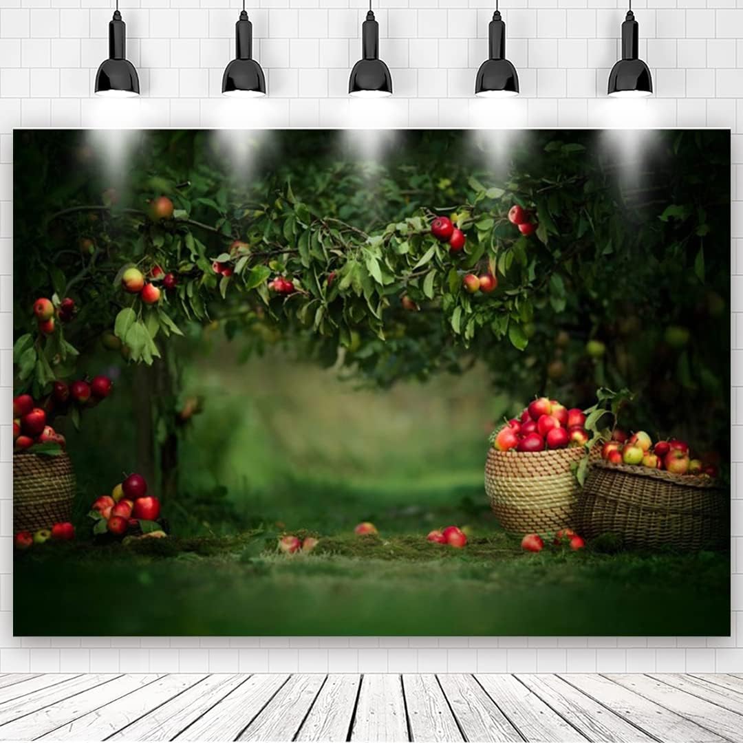 Amazon.com : Laeacco 7x5FT Apple Trees Orchard Photography Background ...