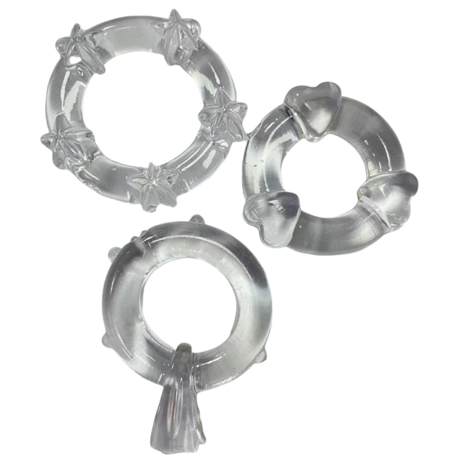 3 Pcs Silicone Penis Rings Set, Cock Rings Penis Rings with Stretchy ...