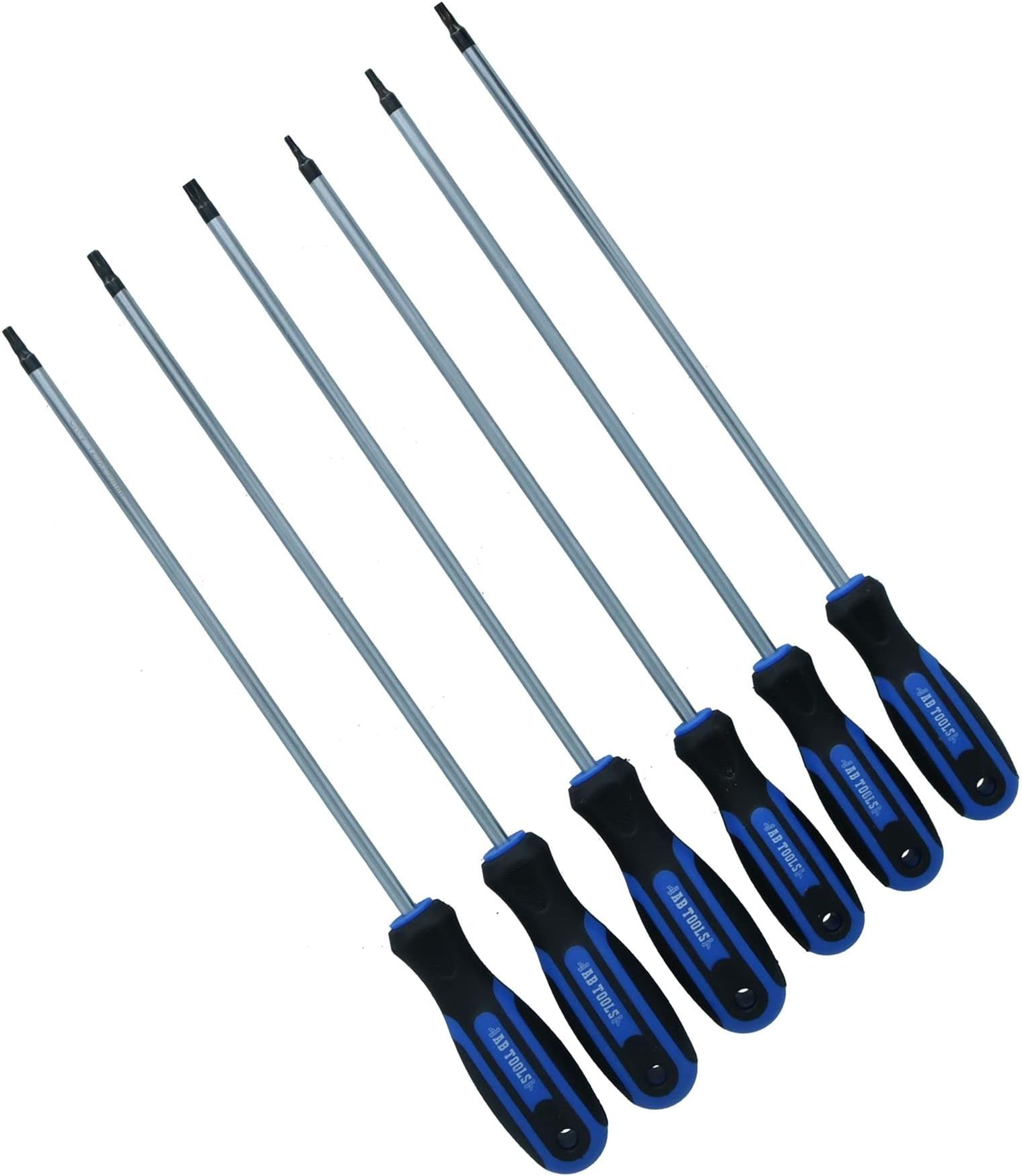 Torx Star Extra Long Screwdrivers T10 - T30 Total Length 260mm 6pc Set ...