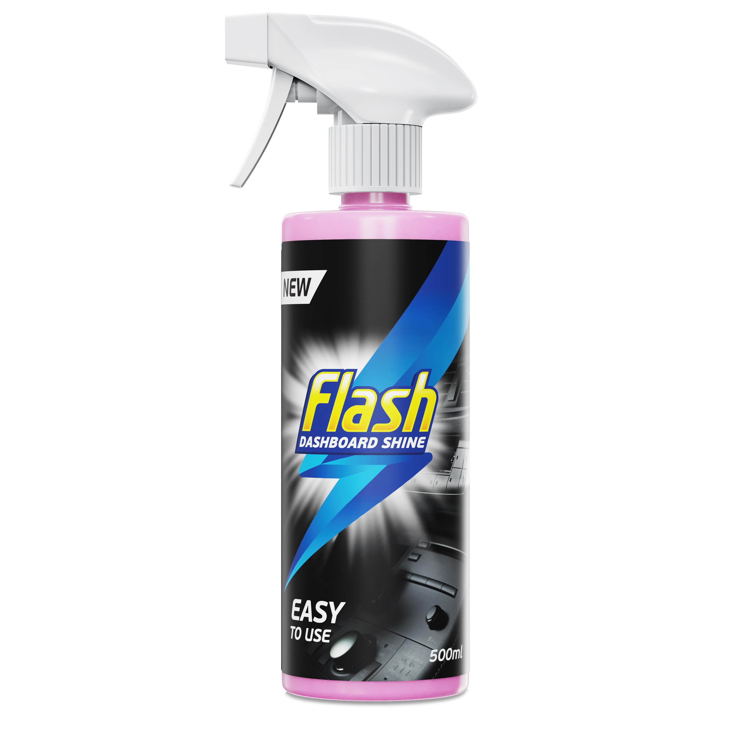 FLASH Car Care Dashboard Shine 500ml Easy Use Cleaner Protect Hard Surfaces : Amazon.co.uk ...