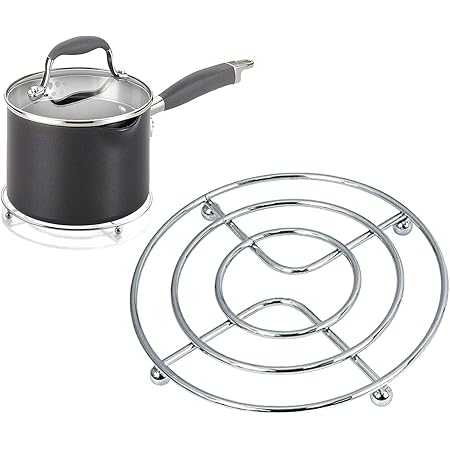 Cooling Rack Round Metal Trivets Holder Hot Pot Pan Cooking Stand Non ...
