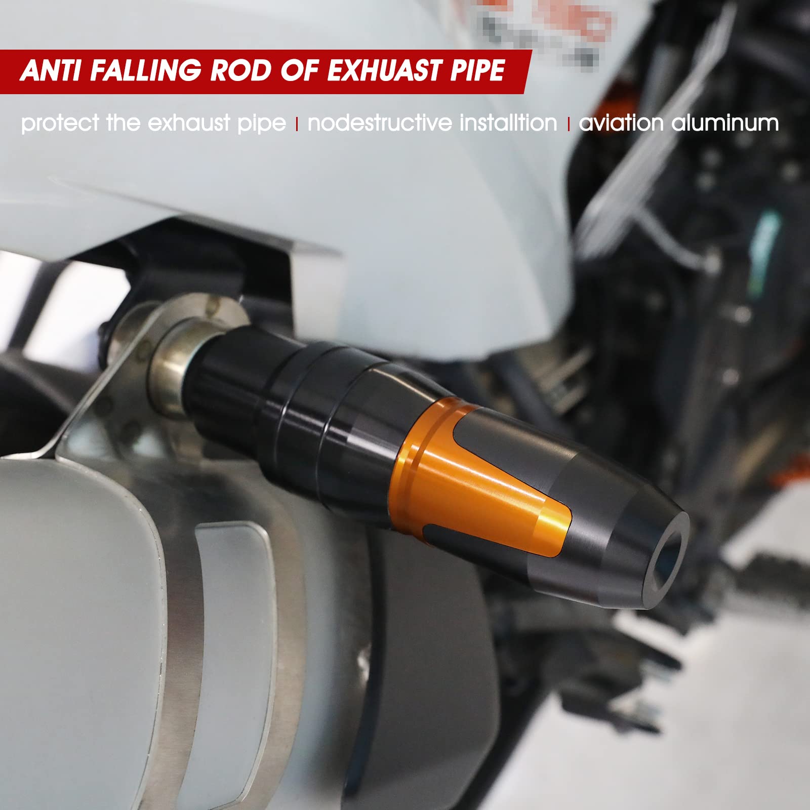 Universal Motorcycle Anti Falling Exhaust Pipe Protection Bar Frame ...