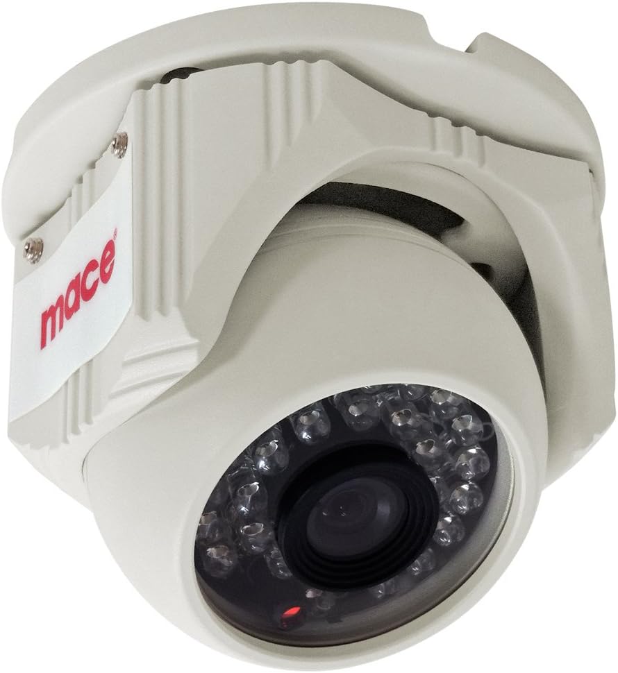 Amazon.com : Mace CAM67CIR Color Vandal Proof Day/Night IR Dome Camera ...