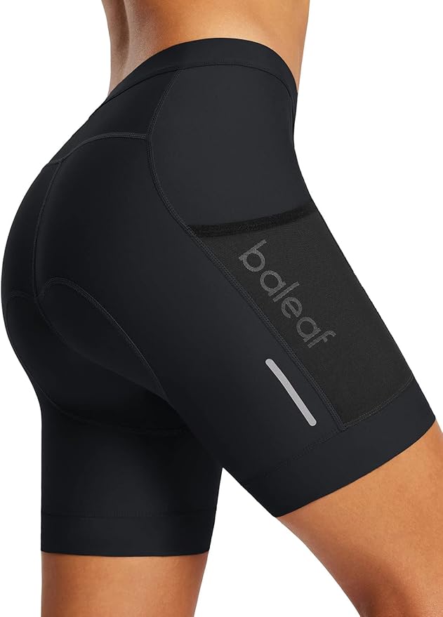 Amazon.com: baleaf Padded Bike Shorts Women 6'' Lycra Cycling Shorts 4D Gel Padding Biking Biker ...