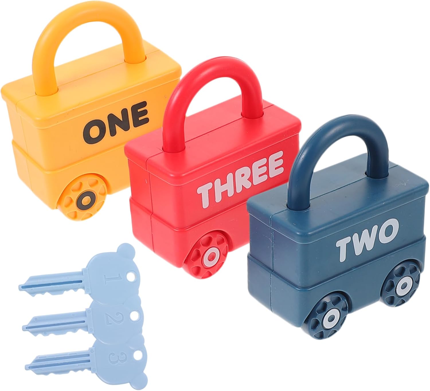 Amazon.com: Toddmomy Preschool Learning Activities Lock and Key Toy 3 ...