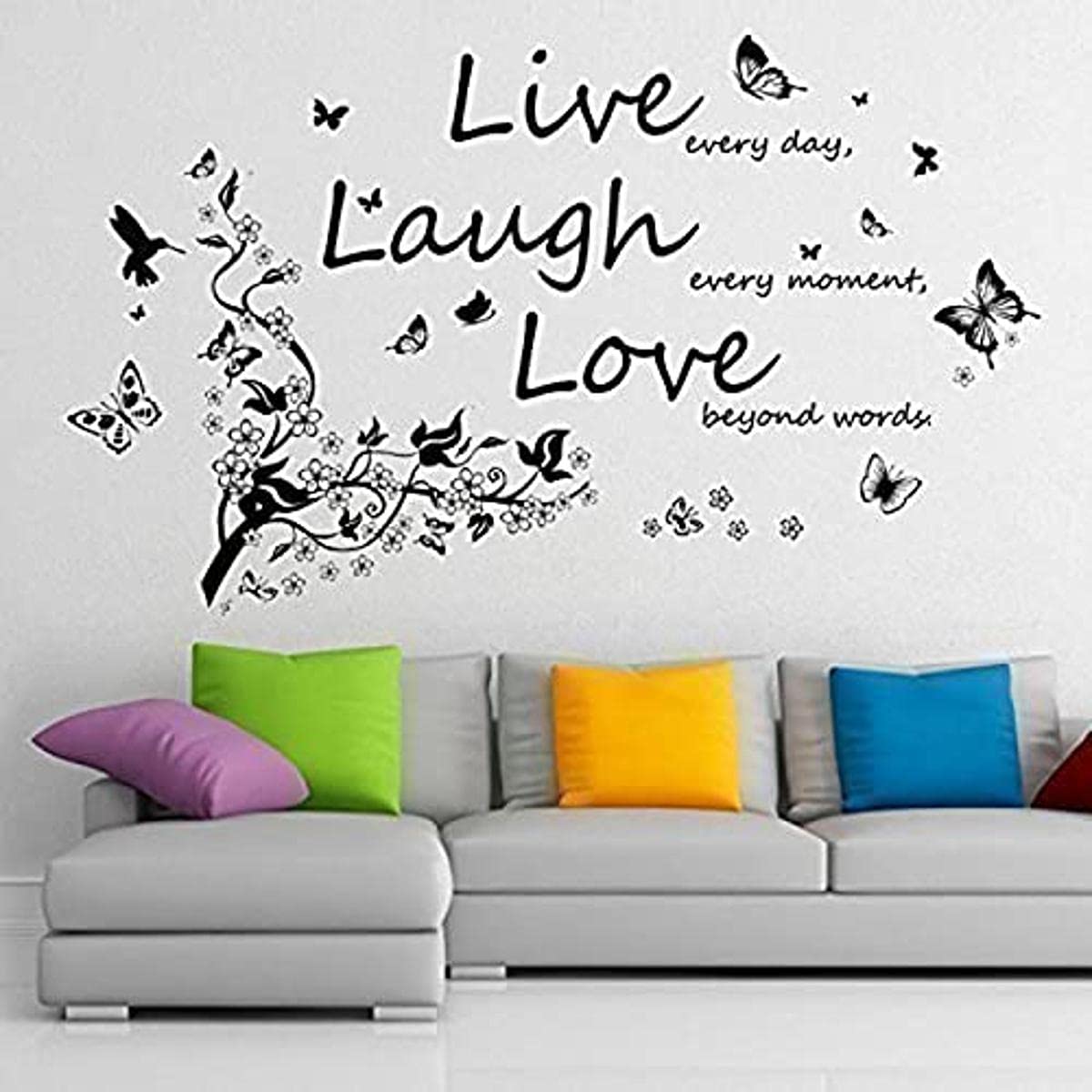 Removable Vinyl Wall Sticker Mural Decal Art - Dancing Butterflies and ...