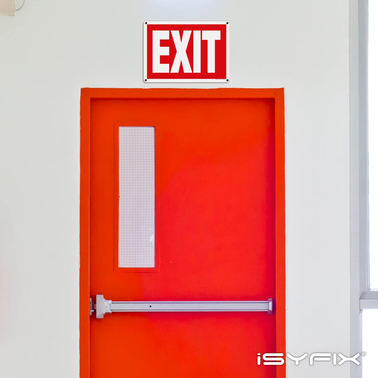 Snapklik.com : iSYFIX Exit Sign 2 Pack 14X10 Inch 40 Mil Thick ...