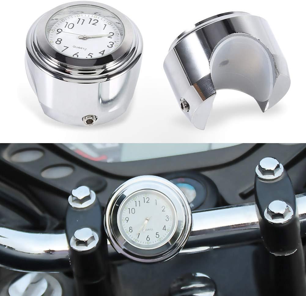 Amazon.com: Universal Motorcycle Handlebar Clock Digital White ...