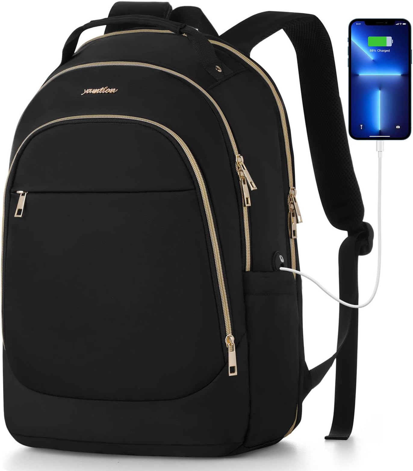 Rucksack Damen Laptoptasche 15,6 Zoll,Schulrucksack Mädchen Teenager ...