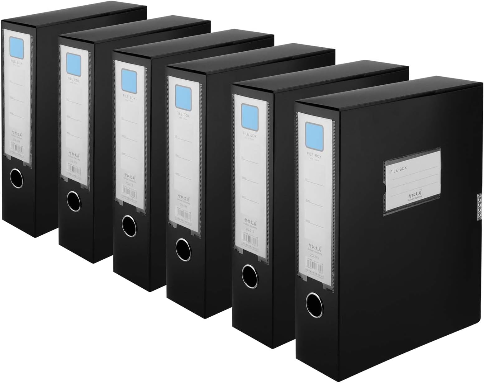 PINGEUI 6 Pack A4 Box Files, 75mm Collapsible Foolscap Folders Box ...