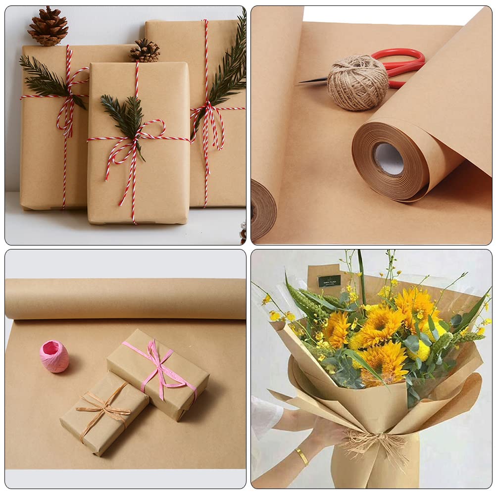 Paper Roll Kraft - 15" X 33ft (400") Brown Wrapping Paper For Shipping ...