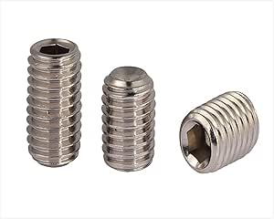Amazon.co.jp: LAZIRO 304 Stainless Steel Set Screws Concave Hex Socket ...