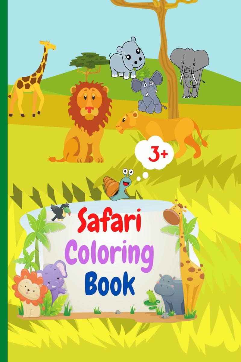 Buy Safari Coloring Book : Amazing Safari Coloring Book with Simple ...