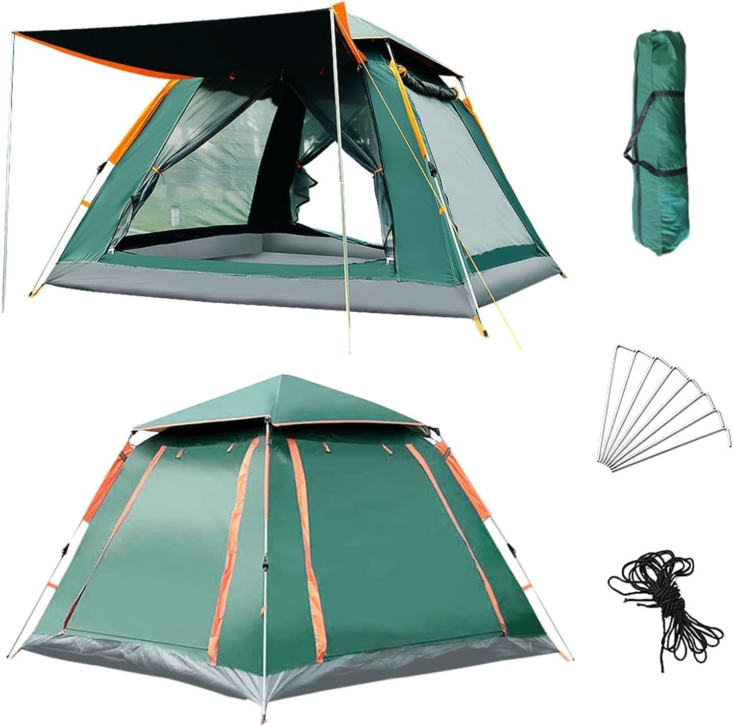 TDOO 4-6 Person Lightweight Camping Tent, Instant Pop Up Tent 30S Setup ...
