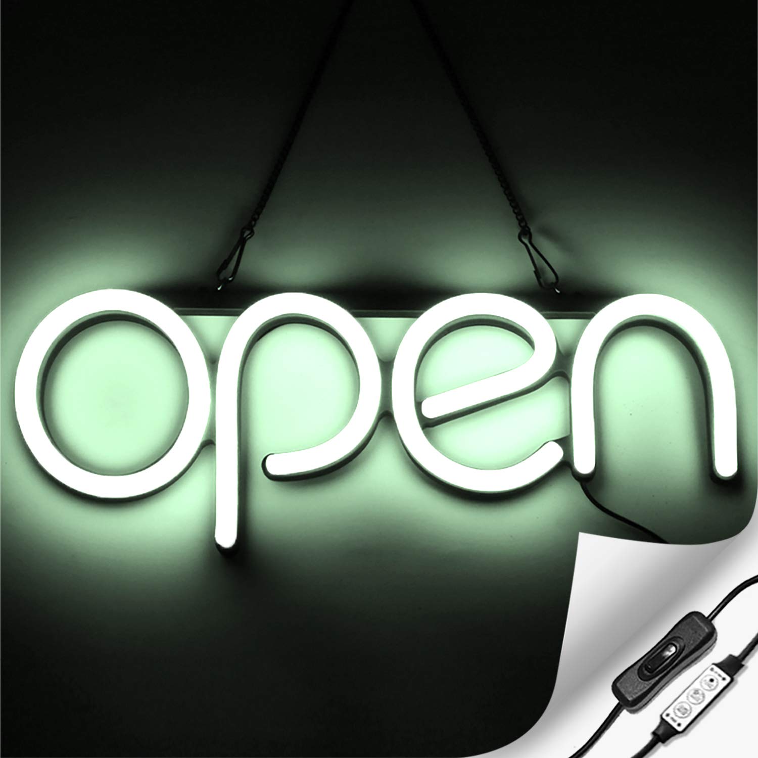 Buy Flashing LED Neon Open Sign Light for Business with ON & Off Switch ...