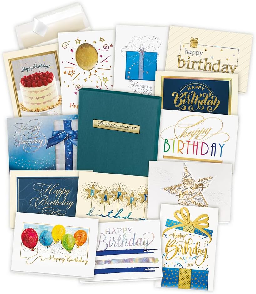 Amazon.com : The Gallery Collection - Birthday Cards Assortment Box (35 ...