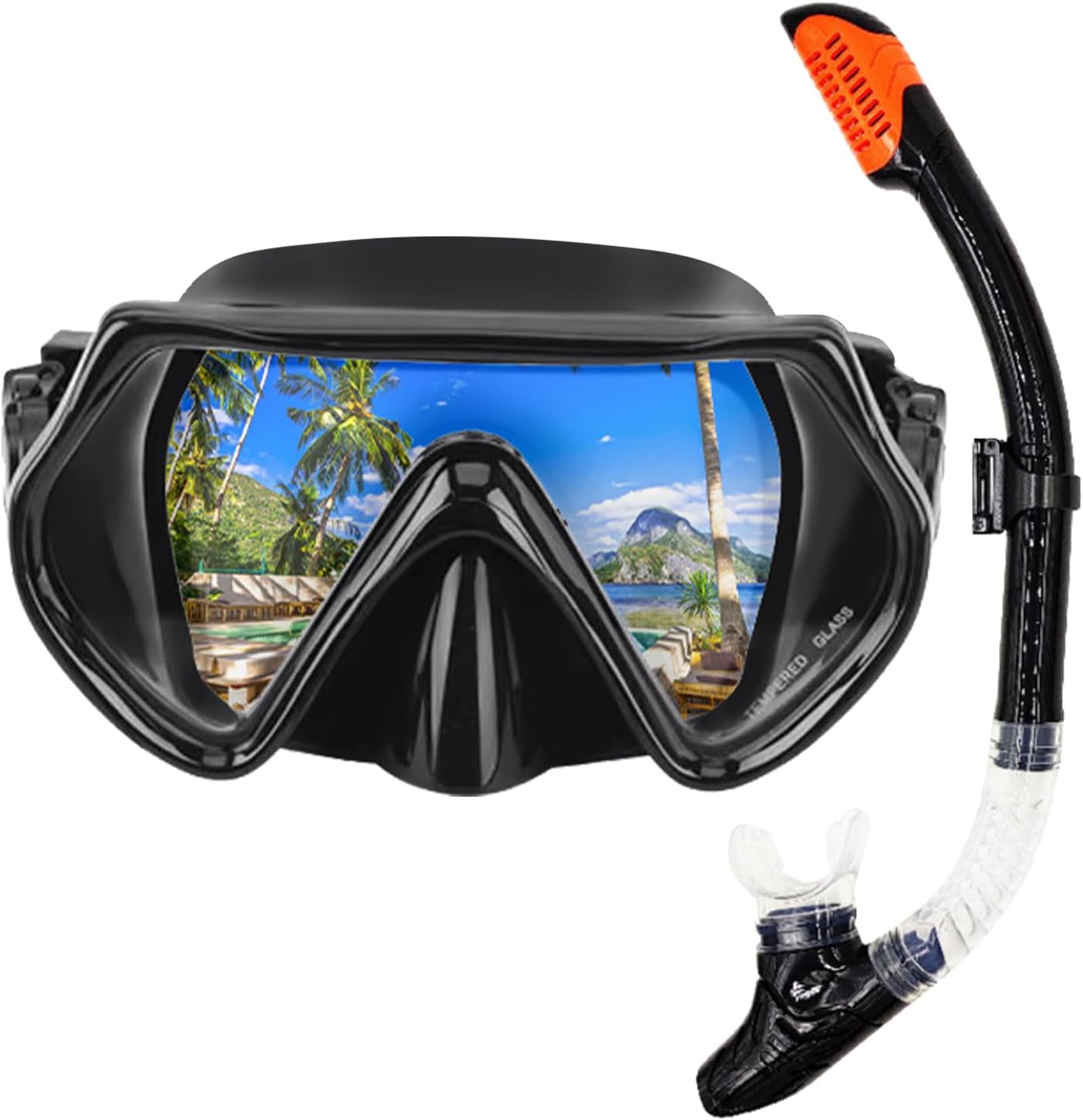 Snorkel Mask Snorkeling Set Snorkel Set Anti-Fog Tempered Glass ...
