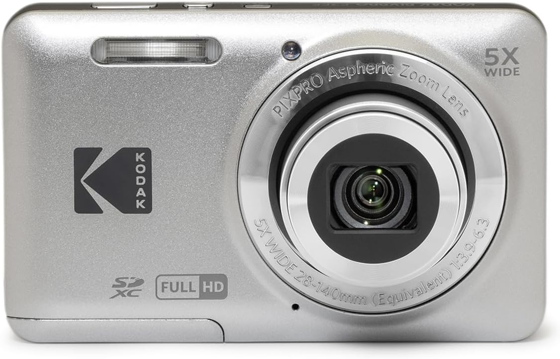 Amazon.com : KODAK PIXPRO FZ55-GRY 16MP CMOS Sensor Digital Camera 5X ...