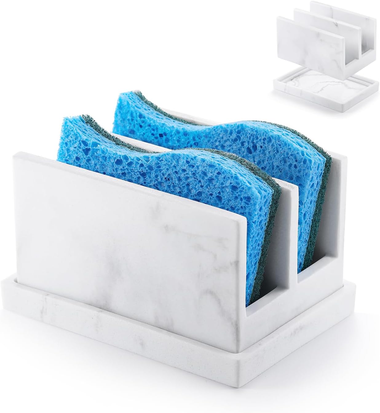 Luxspire Kitchen Sponge Holder for Sink, Sink Organiser, Resin Dish ...