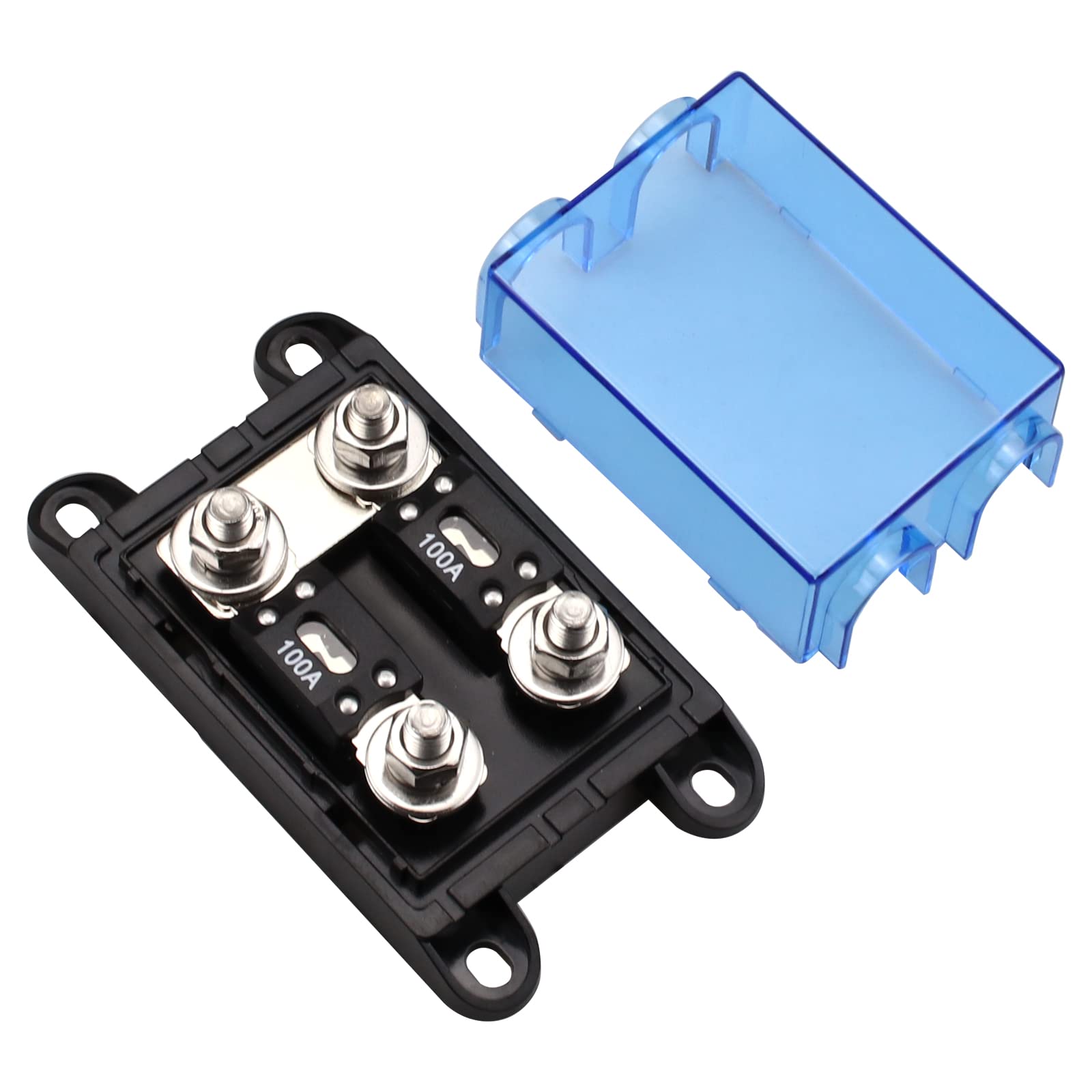 VOZINMOST 2 Way MEGA/AMG Fuse Holder 100A, Bolt Down Fuse M8 5/16" (2 ...
