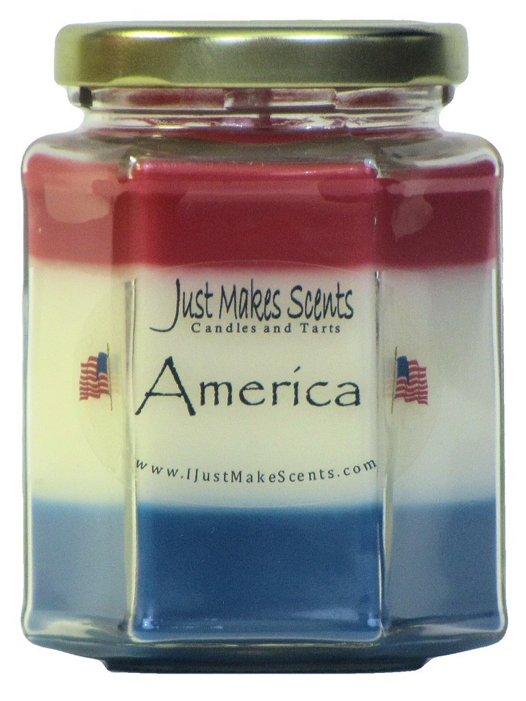 Amazon.com: America - Patriotic Red, White & Blue Blended Soy Candle by ...