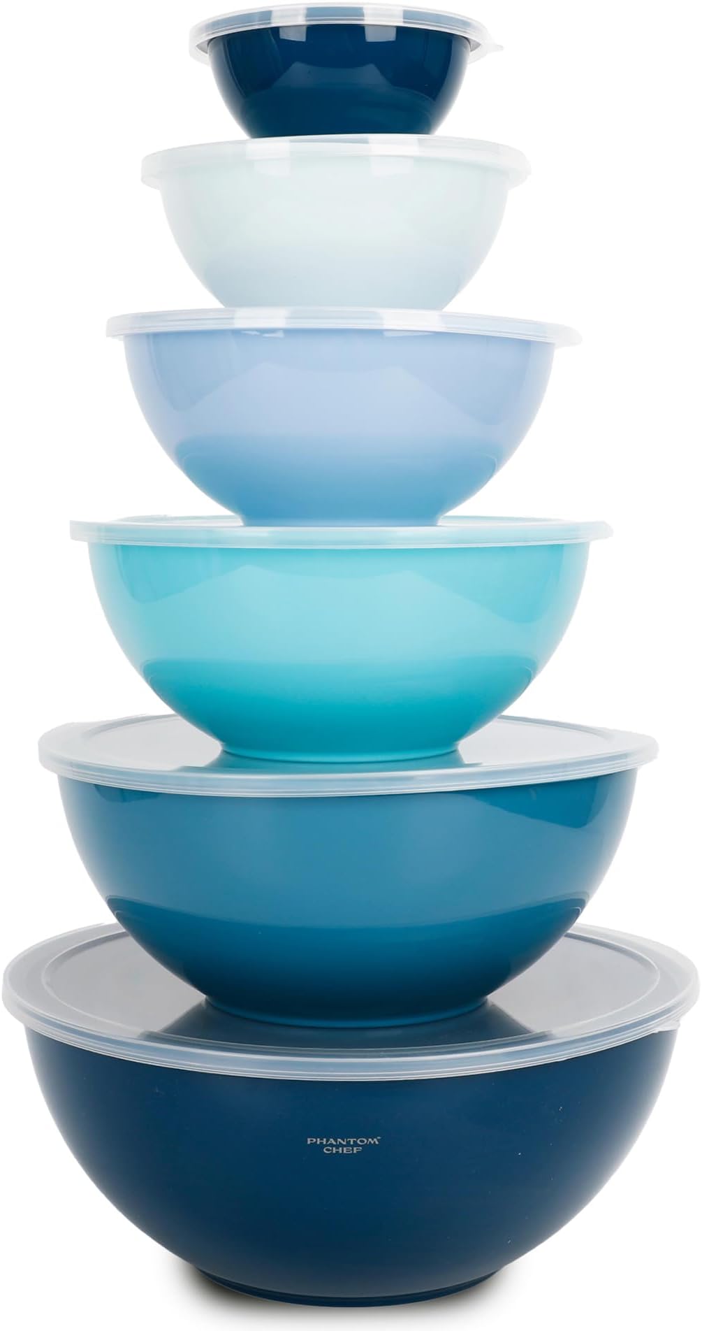 Amazon.com: Phantom Chef 12 Piece Plastic Mixing Bowls with Lids Set ...