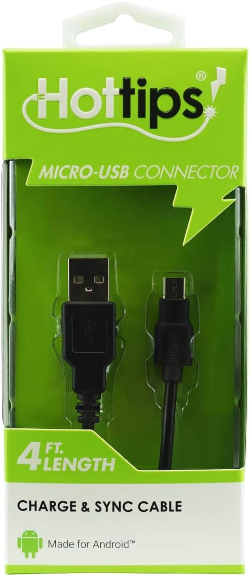 Amazon.com: Hottips 4 Ft. Micro USB Cable, Black : Electronics