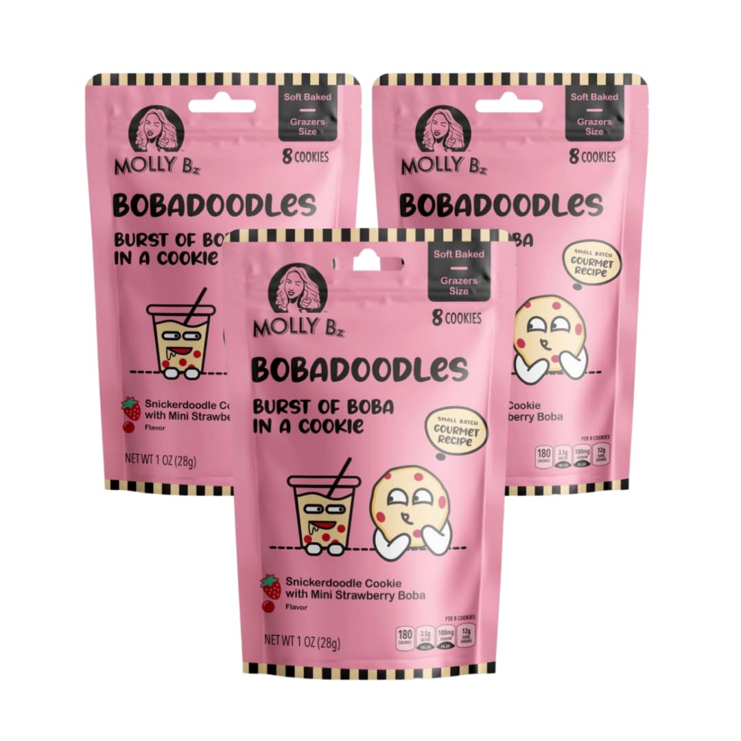 Amazon.com: Molly Bz Food Bobadoodles - Burst of Boba in a Cookie ...