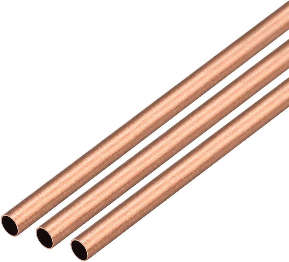 Amazon.com: uxcell 3Pcs Copper Round Tube Pipe 9mm Outside Diameter X ...