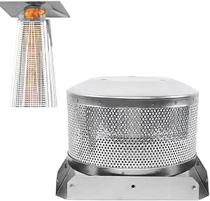 Patio Heater Burning Net Emitter Screen and Base 4-Sided Pyramid Heater ...