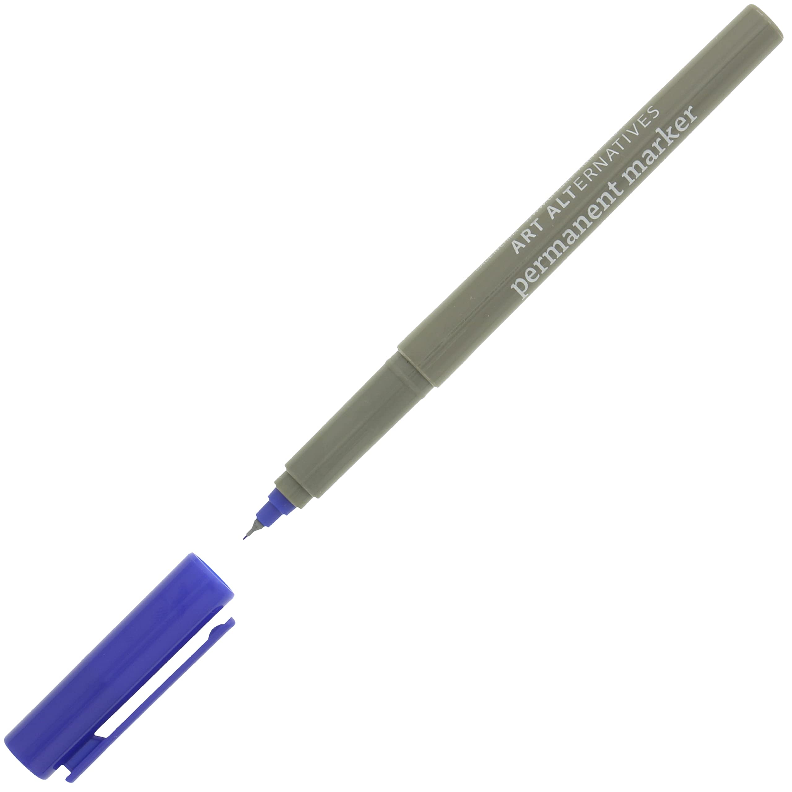 Amazon.com: Art Alternatives Permanent Marker, Extra-Fine, Blue - 1.2mm ...